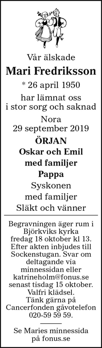 Fonus dödsannonser | LindeNytt.com – Senaste nytt från Lindesberg